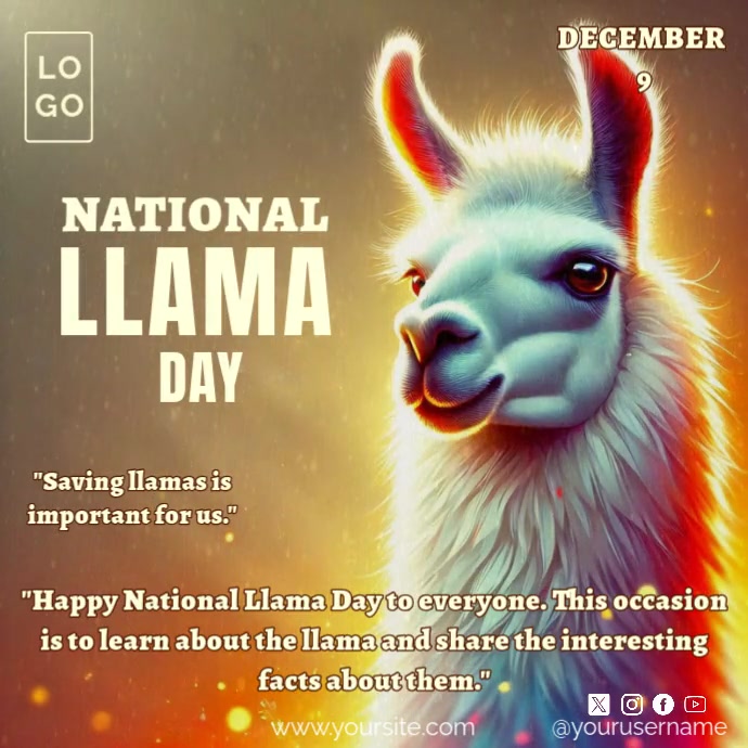 National Llama Day Template | PosterMyWall