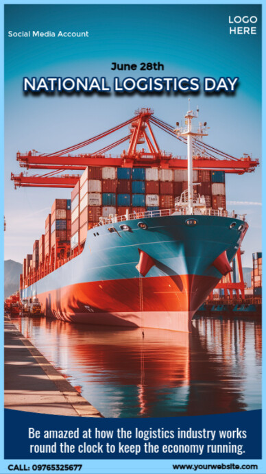National Logistics Day instagram story Template | PosterMyWall