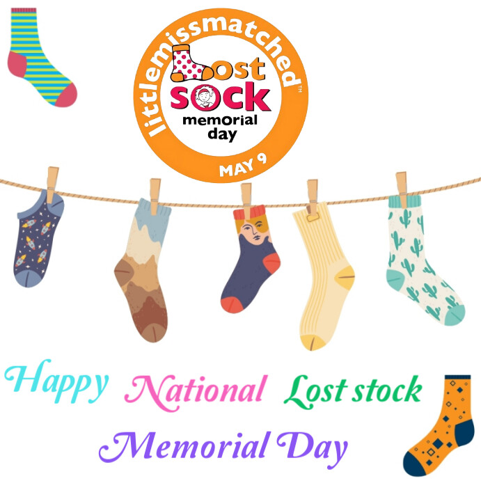 National Lost Sock Memorial Day Template | PosterMyWall