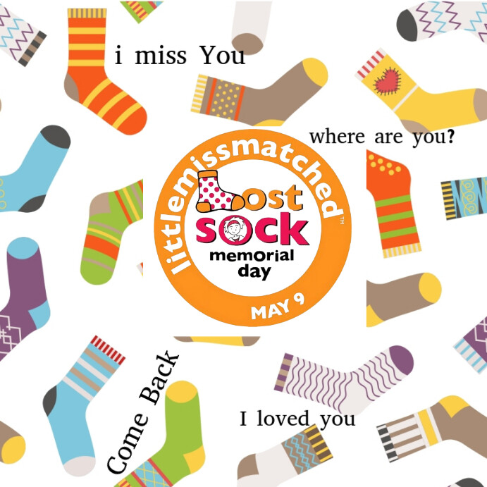 Modèle National Lost Sock Memorial Day | PosterMyWall