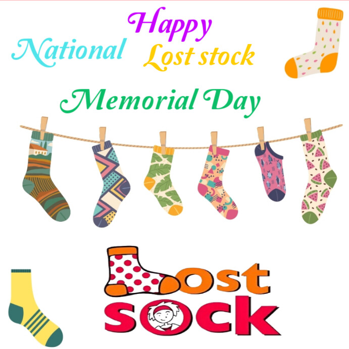 Modèle National Lost Sock Memorial Day | PosterMyWall