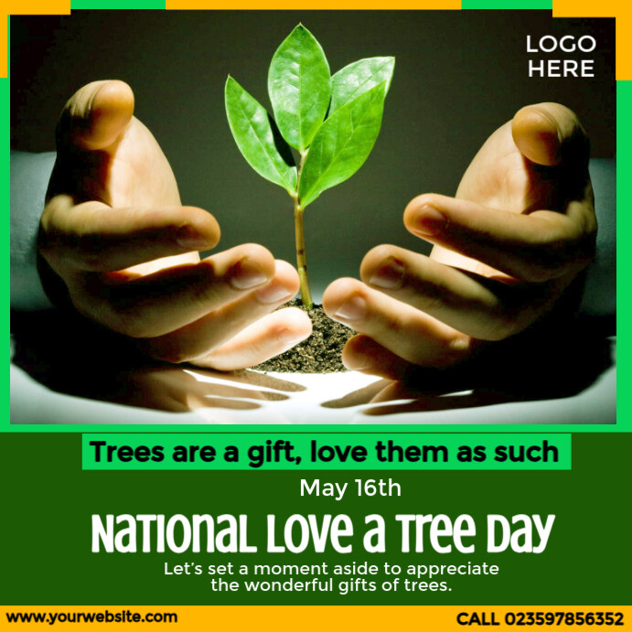 Plantilla de national love a tree day | PosterMyWall