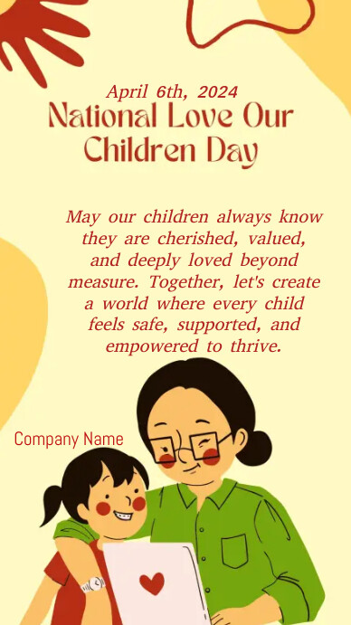 National love our children day whatsapp Template | PosterMyWall