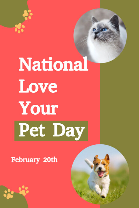 Copy of National Love Your Pet Day Banner 4' × 6' | PosterMyWall