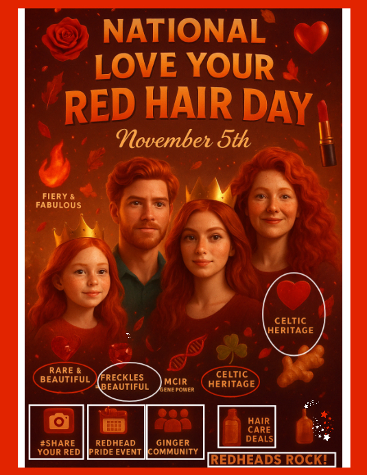 National Love Your Red Hair Day Template | PosterMyWall