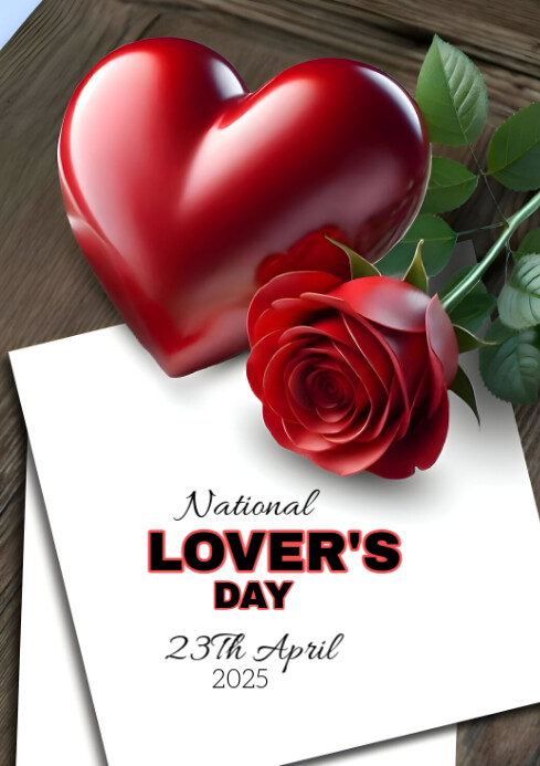 National Lover's Day A4 Template | PosterMyWall
