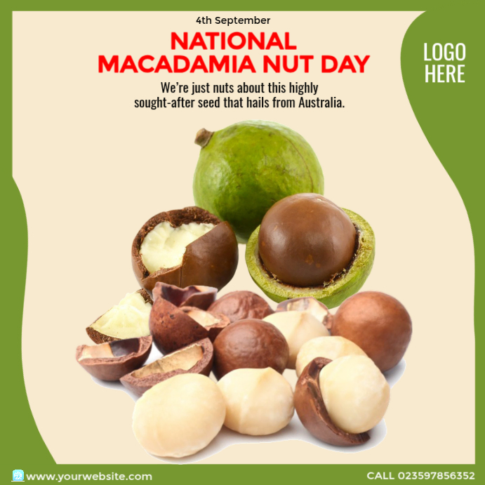 National Macadamia Nut Day Template | PosterMyWall