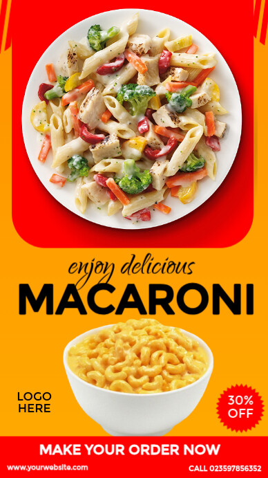 National Macaroni Day Template | PosterMyWall