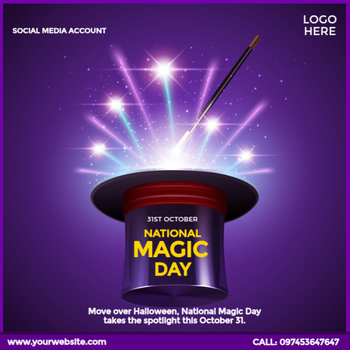 Copy of National Magic Day | PosterMyWall