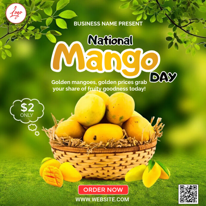 Copy of National Mango Day | PosterMyWall