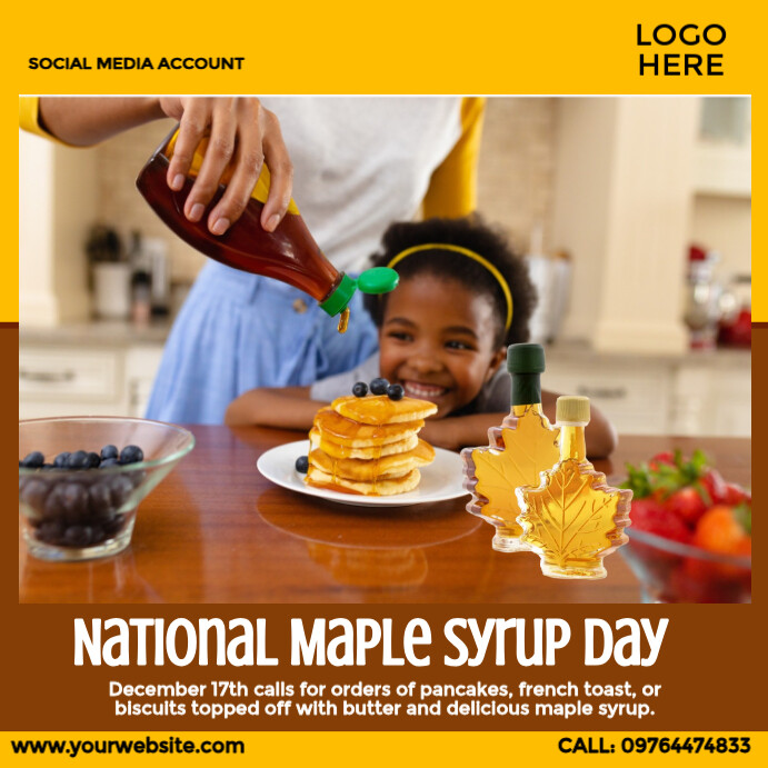 Copy of national maple syrup day | PosterMyWall