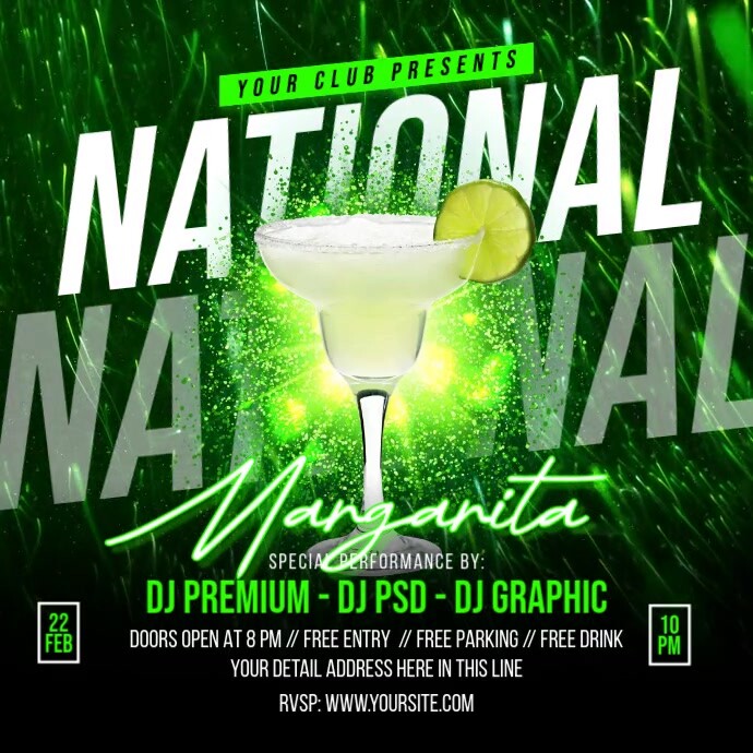 National Margarita Template | PosterMyWall