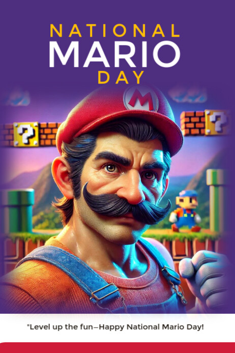 Copy of National Mario day | PosterMyWall