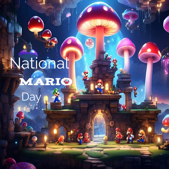 Copy of National Mario day | PosterMyWall