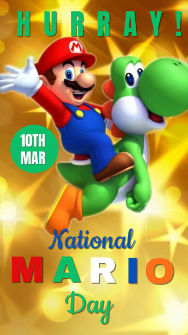 Copy of National Mario day | PosterMyWall