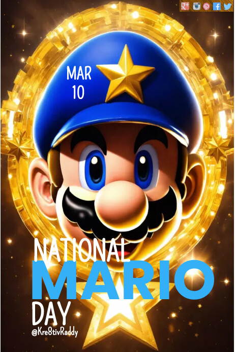 National Mario Day Template | PosterMyWall