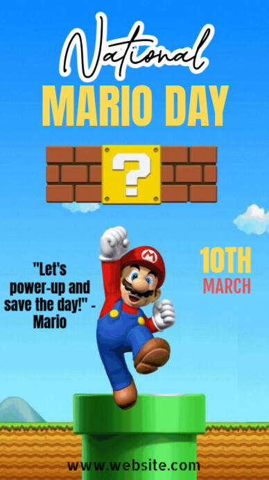 Copy of National mario day | PosterMyWall