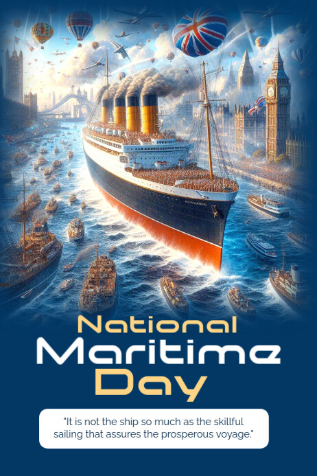 NATIONAL MARITIME DAY Template | PosterMyWall