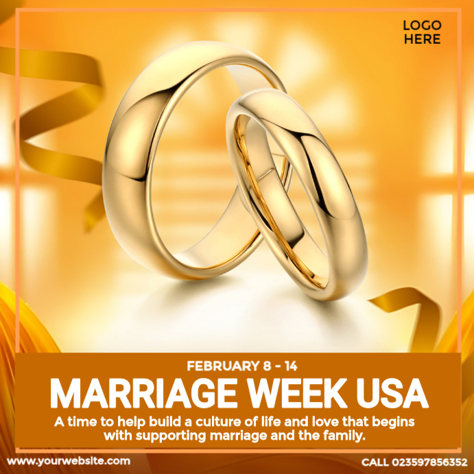 National Marriage Week USA Template | PosterMyWall