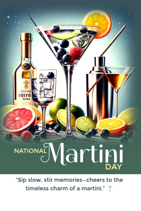 Copy of national martini day | PosterMyWall