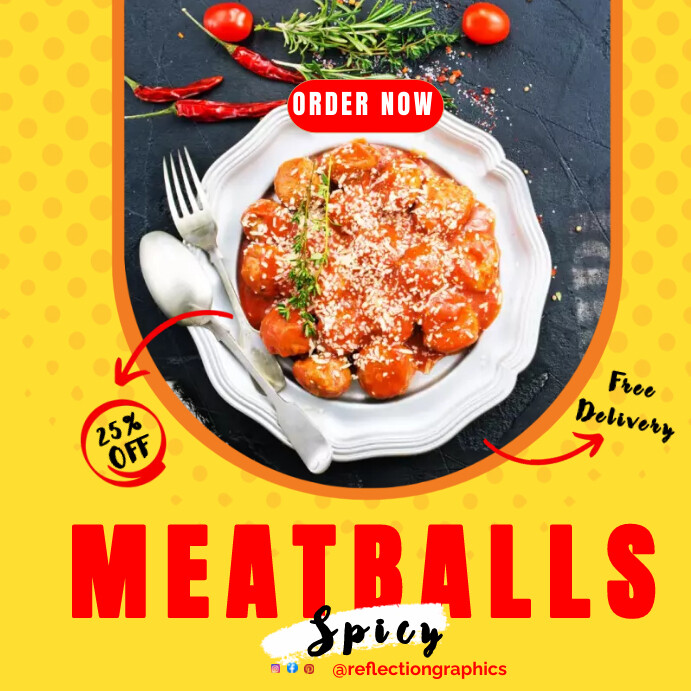 National Meatball Day Template | PosterMyWall