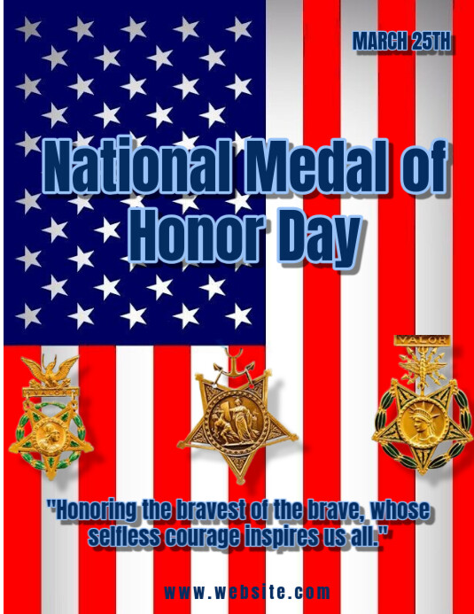 National medal of honor day Template | PosterMyWall