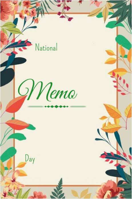 Modèle National memo day | PosterMyWall