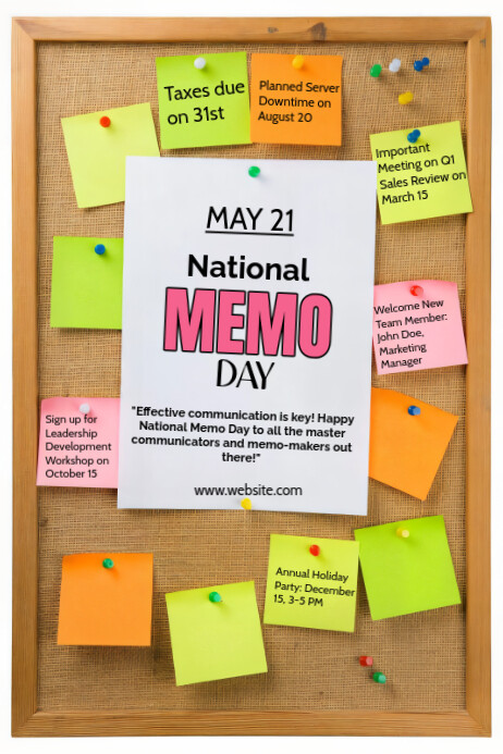 Copy of National memo day | PosterMyWall
