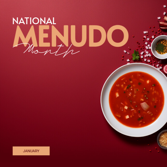 National Menudo Month Instagram Post Template | PosterMyWall