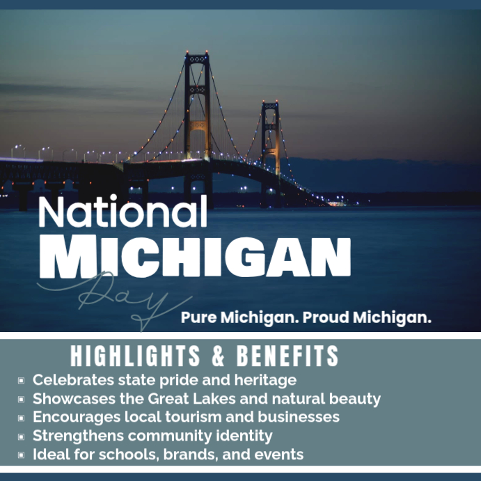 National Michigan Day Template | PosterMyWall