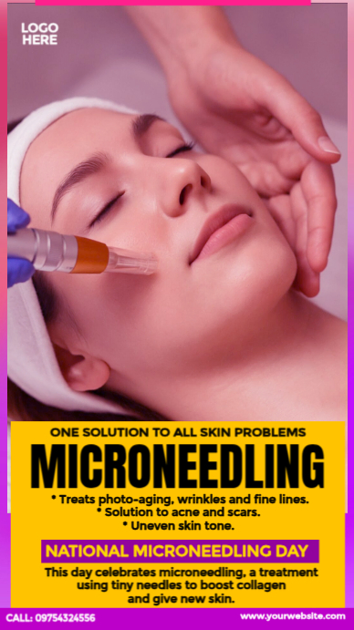 National Microneedling Day Template | PosterMyWall