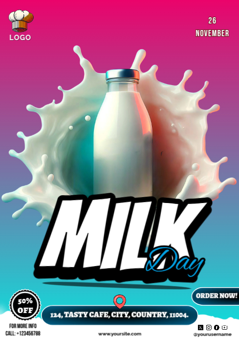 National Milk Day Template | PosterMyWall