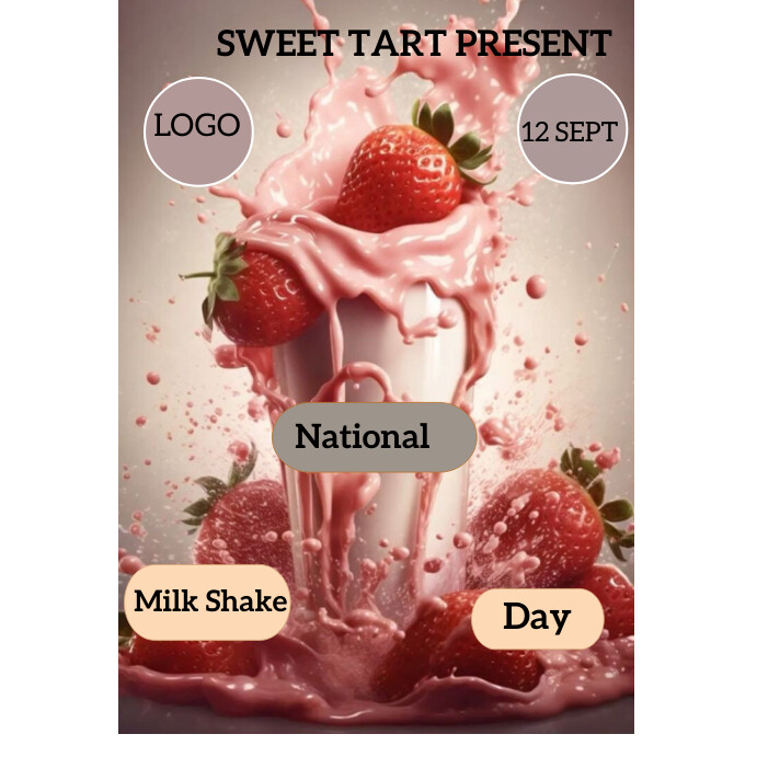 National milk shake day Template | PosterMyWall