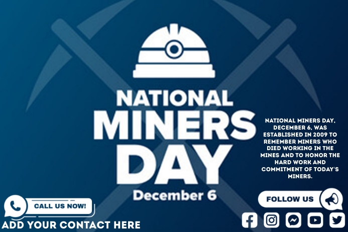 national miners day Template | PosterMyWall