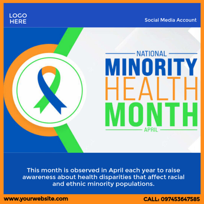 Copy of National Minority Health Month | PosterMyWall