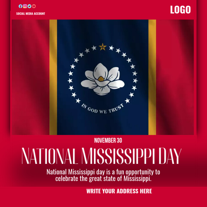 Copy of national mississippi day | PosterMyWall