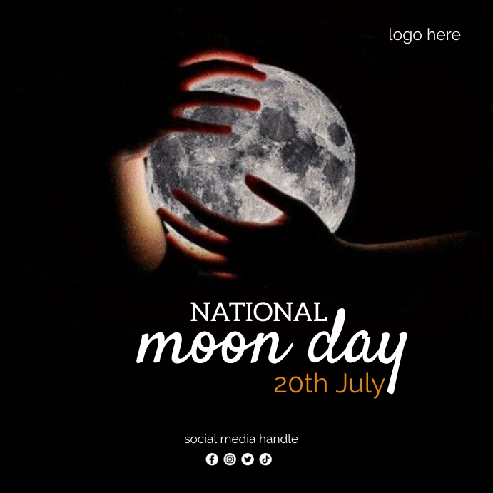 National Moon Day 20th July Template | PosterMyWall