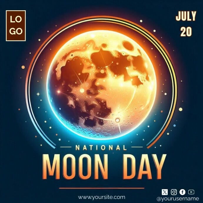 Plantilla de National Moon Day | PosterMyWall