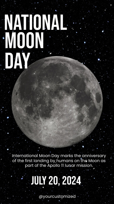 Copy of National Moon Day | PosterMyWall