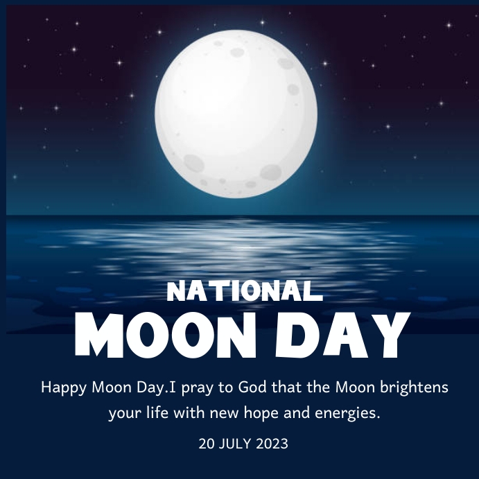 National Moon Day instagram post. Template | PosterMyWall