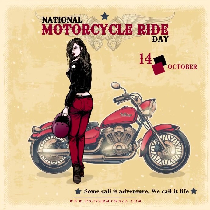 National Motorcycle Ride Day Template | PosterMyWall