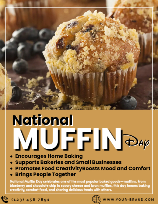 National Muffin Day – Celebrate Sweet and Savory Muffin Treats Template ...