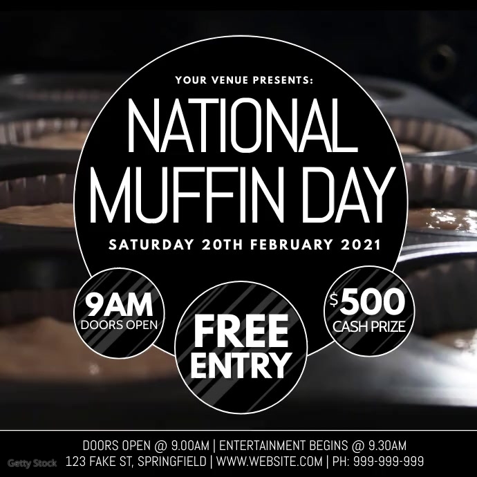 National Muffin Day Video Poster Template | PosterMyWall