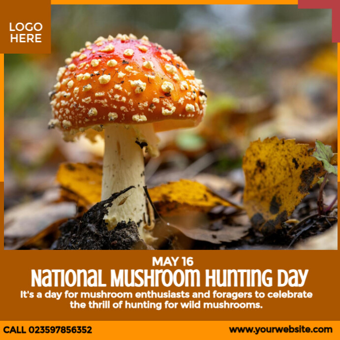 Copy of National Mushroom Hunting Day | PosterMyWall