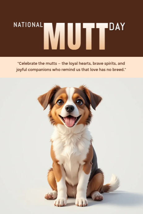 National mutt day Template | PosterMyWall