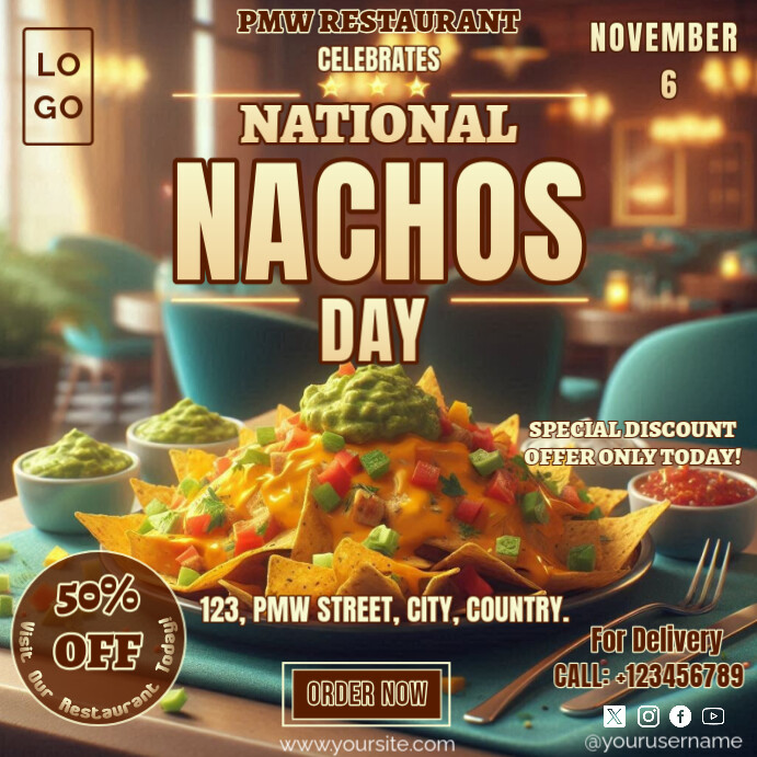 National Nachos Day Template | PosterMyWall