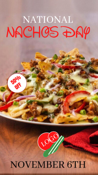 Plantilla de National Nachos day | PosterMyWall