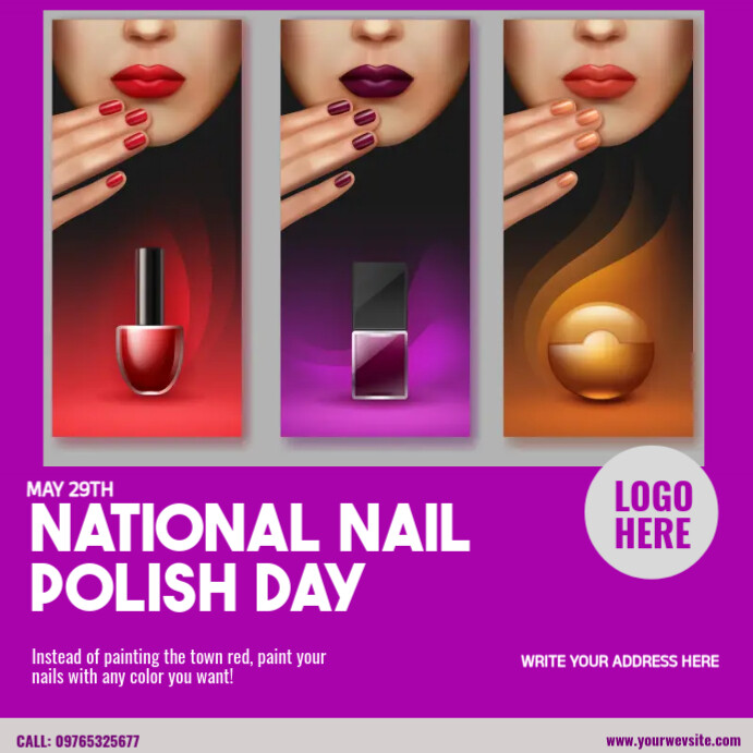 Copy of national nail polish day | PosterMyWall