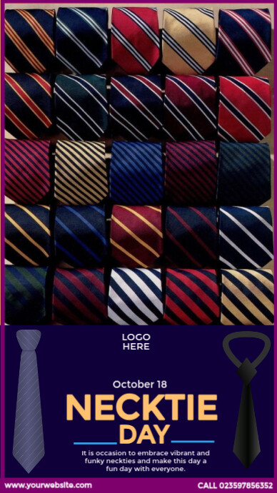Plantilla de National Necktie Day Template | PosterMyWall