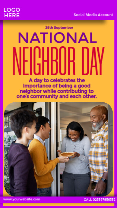 National Neighbor Day Template | PosterMyWall